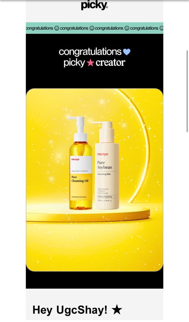 I finally got my first brand collab this morning with manyo 🥰 yay I’m ...